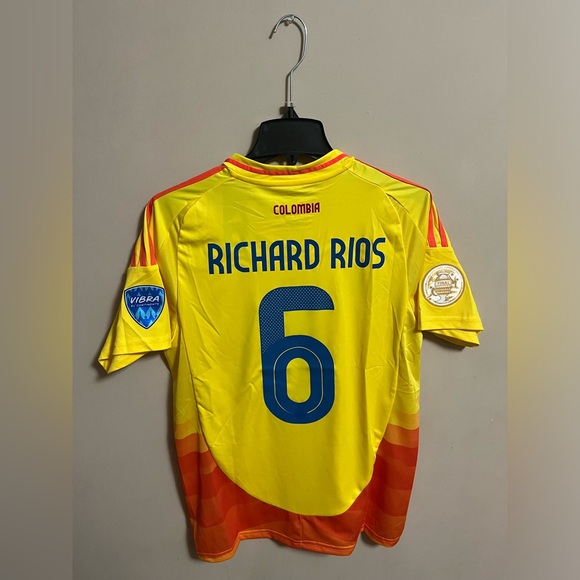 adidas | Shirts | Richard Rios 6 Colombia Home Jersey Copa America ...